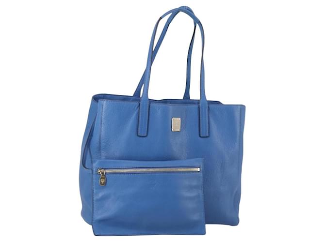 MCM Vintage tote Leather Blue ref.2589994 - Joli Closet
