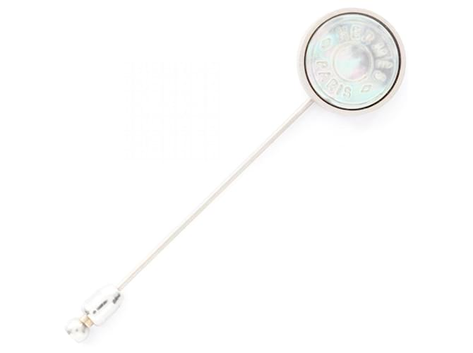 Hermes Hermès Serie Pin Brooch Silvery Steel ref.2599692 - Joli Closet