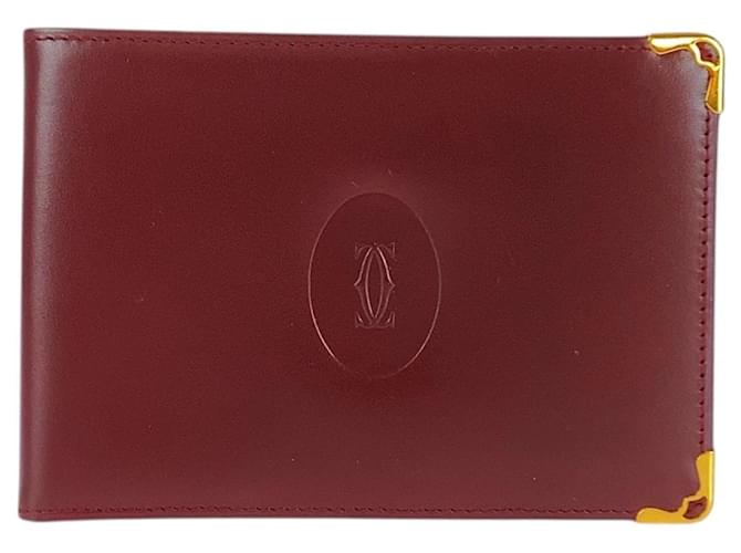 Cartier Must Line Leather Compact Wallet Red Pony-style calfskin ref ...