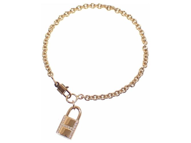Hermès Hermes Kelly Cadena Charm Bracelet Golden Pink gold ref.2617161 ...