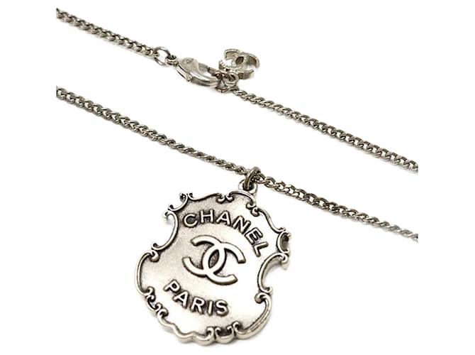 Chanel Coco Mark Emblem Necklace Silvery Metal ref.2623978 - Joli Closet
