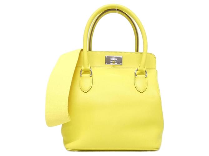 Hermès Hermes Yellow Swift Leather Handbag ref.2646340 - Joli Closet