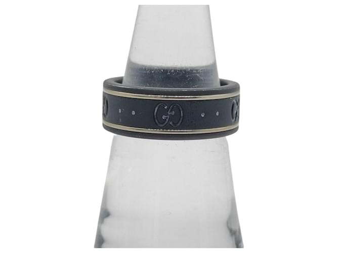 GUCCI GG Icon Ring in Black and Gold Golden Ceramic ref.2686286 - Joli ...