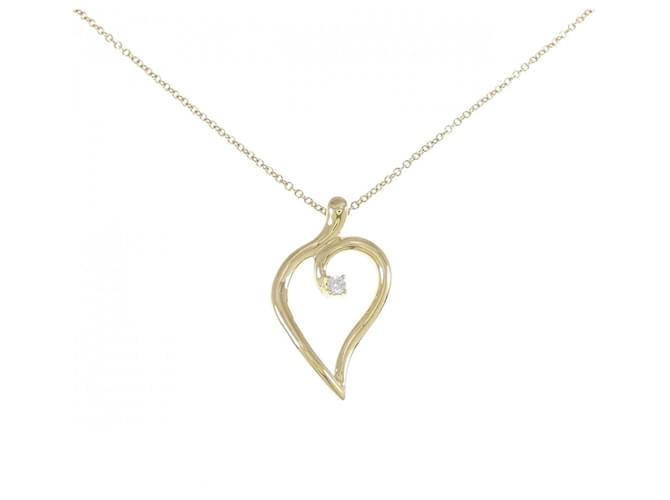 Tiffany & Co Collier Tiffany Leaf Au750 Cuir Doré ref.2726972 - Joli Closet