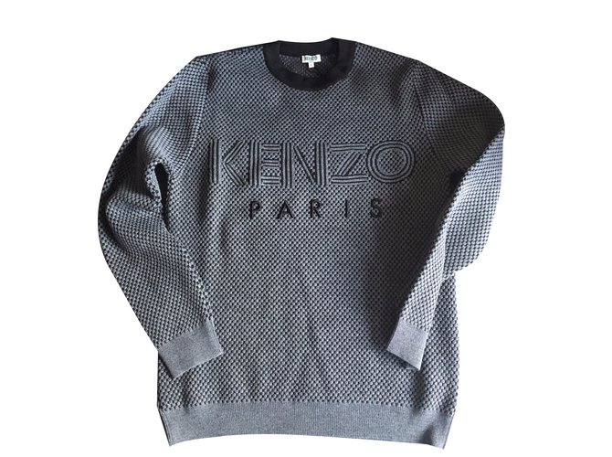 Kenzo Pulls, gilets homme Laine Gris anthracite ref.53859 - Joli Closet