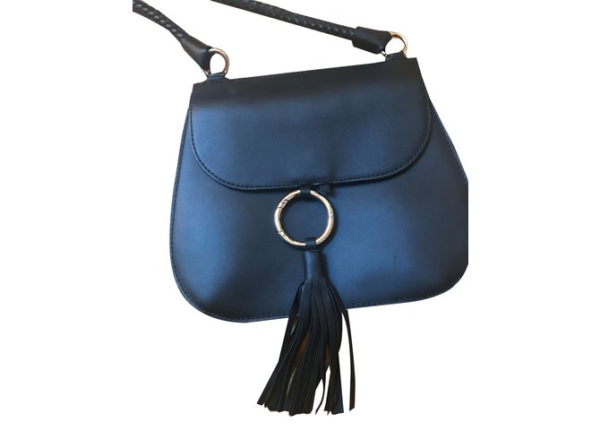 Sac maje SELENA Cuir Noir ref.90167 - Joli Closet
