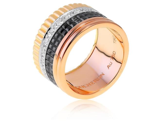 Boucheron Quatro Diamond Gold Ring ref.453119 - Joli Closet