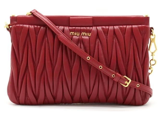 miu miu Red Leather ref.890326 - Joli Closet miu miu Red Leather ref.890326 - Joli Closet