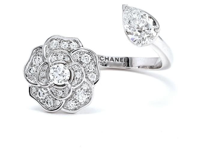 Chanel camellia ring store