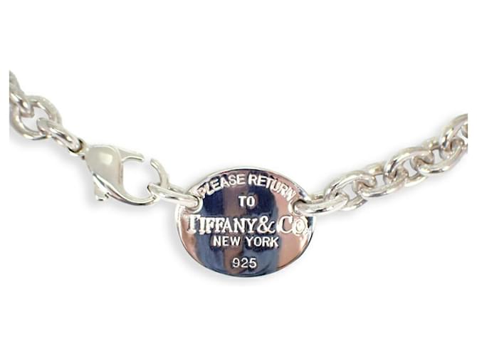 Tiffany Co Tiffany 925 Ruckkehr zu Tiffany Oval Tag Choker Halskette Geld ref.1590676 Joli Closet