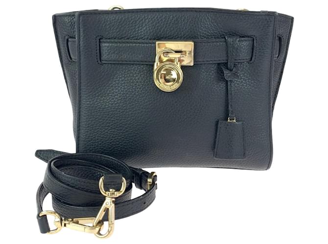 Michael Kors Hamilton Traveler Black PVC Shoulder Bag Cloth ref.1657202 Joli Closet