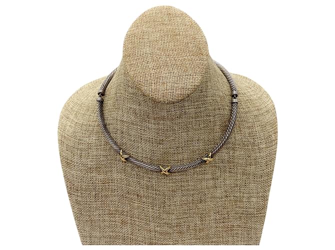David Yurman X Kragen Halskette aus Sterlingsilber und 14K Gold