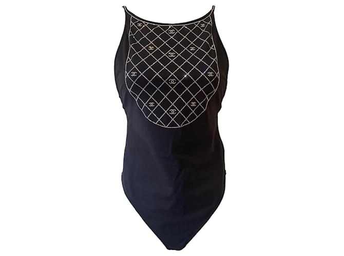 Chanel 23C One Piece Swim Bathing Suit Body Suit FR 38 - Joli Closet