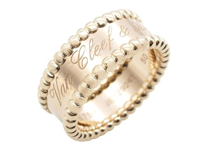 Van Cleef & Arpels Perlée Band Ring Golden Pink gold ref.2813944 - Joli ...
