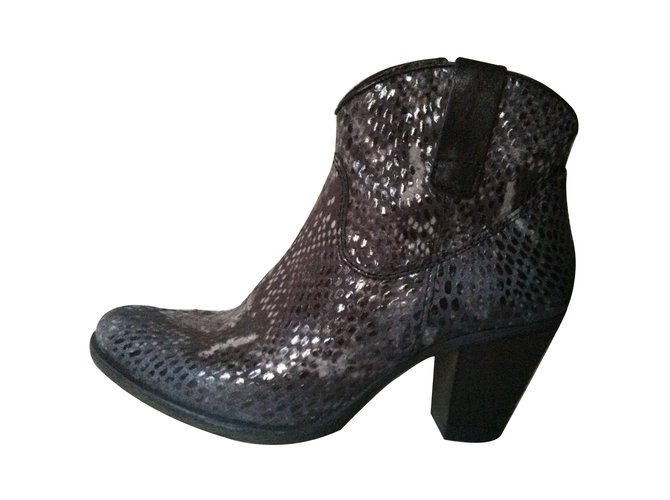 Autre Marque Bottines en cuir façon python Mjus Imprimé python ref.8885 ...