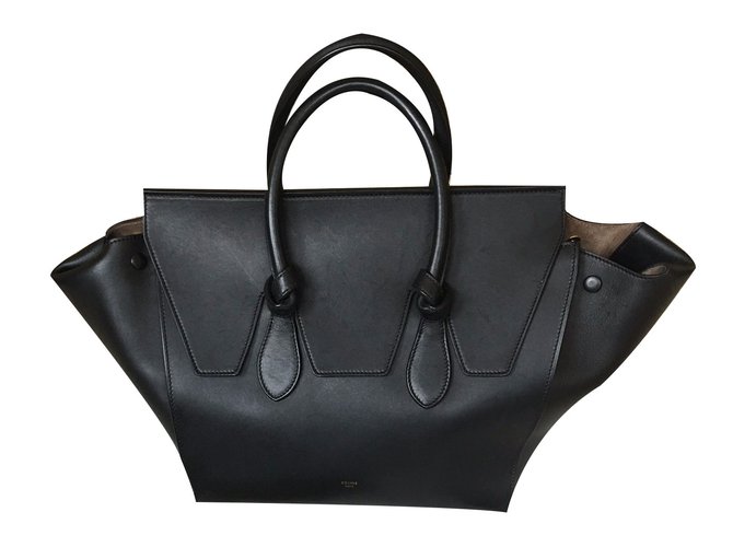 Céline Celine Tie bag Black Leather ref.19198 - Joli Closet