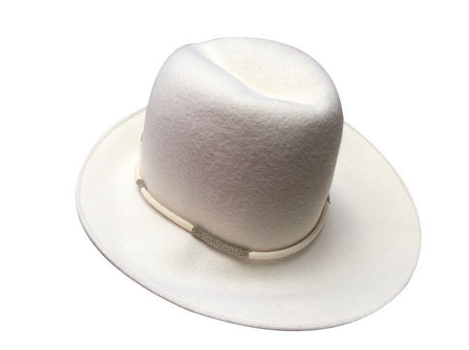 Fabiana Filippi Hat White Wool ref.30249 - Joli Closet