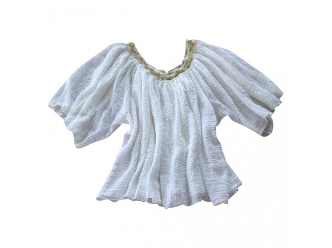 Carla G. Top White Cotton ref.32112 - Joli Closet