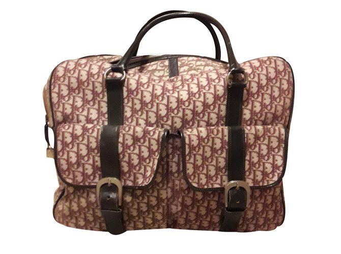 Dior Travel bag Brown Cloth ref.32778 - Joli Closet