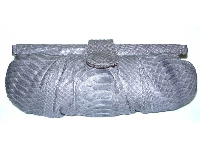 Abaco Clutch bags Leather Python ref.48389 - Joli Closet