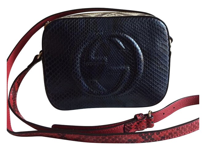 Gucci Disco bag python Blue Exotic leather ref.48972 - Joli Closet