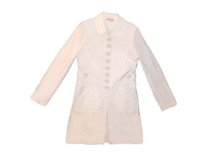 Maje Jackets White Cotton ref.52424 - Joli Closet