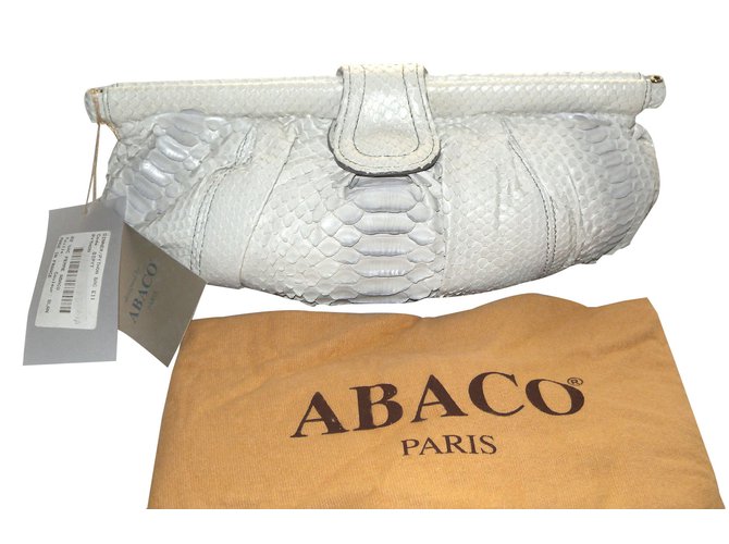 Abaco Clutch bags White Python ref.62326 - Joli Closet
