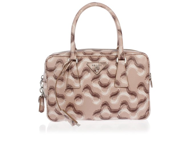 Prada boston bag new Pink Leather ref.66826 - Joli Closet