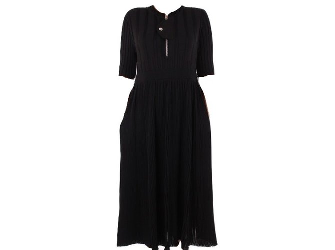 Céline Robes Viscose Noir ref.68810 - Joli Closet