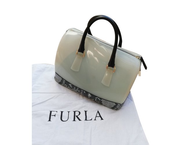 Furla Candy Plastique Python Bleu ref.75088 - Joli Closet