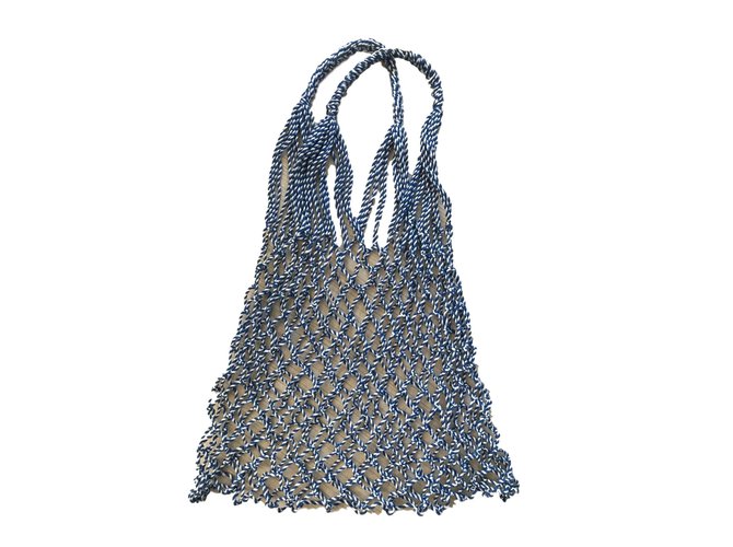 Céline Net bag Blue Cotton ref.75447 - Joli Closet