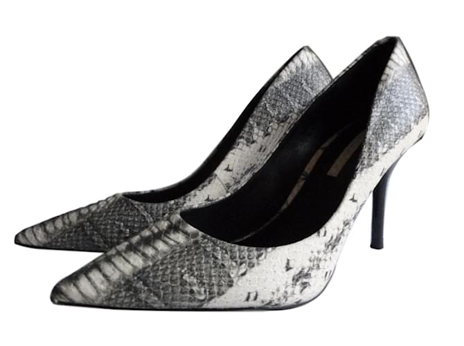 Zara genuine leather decolleté Python print ref.77919 - Joli Closet