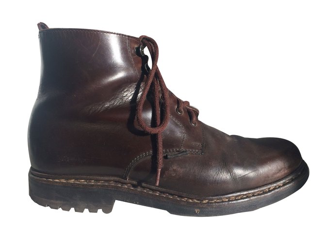 Paraboot Bottes Cuir Marron foncé ref.88272 - Joli Closet