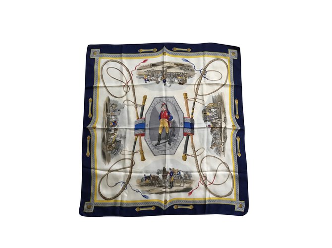 Hermès Letter post Navy blue Silk ref.100650 - Joli Closet