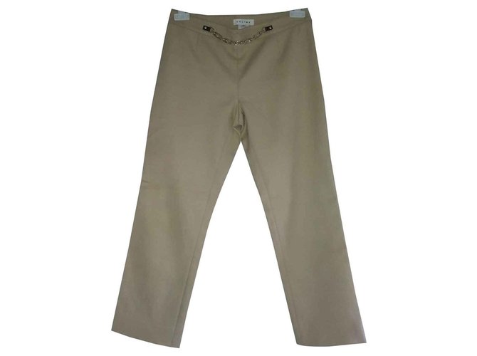 hübsche Céline-Hose 36 Beige Baumwolle ref.120301 - Joli Closet