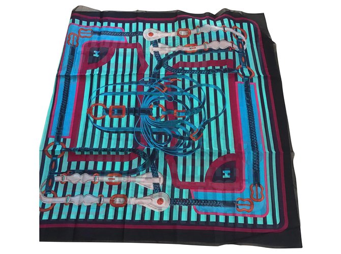 Hermès pareo "coaching Multiple colors Cotton ref.125733 - Joli Closet
