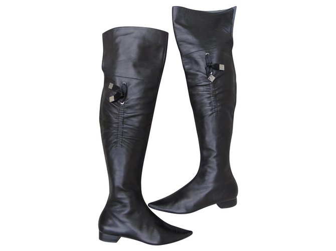 Dior Boots Black Leather ref.138297 - Joli Closet