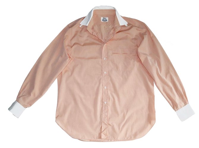 Brioni Shirts Orange Cotton ref.141305 - Joli Closet