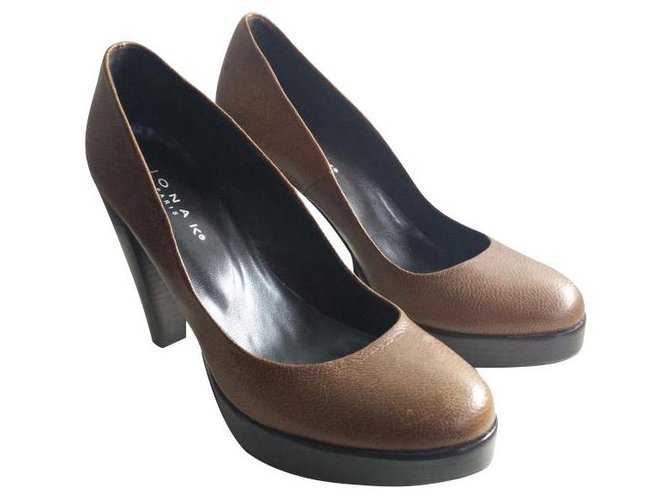 Jonak Heels Cognac Leather ref.144904 - Joli Closet