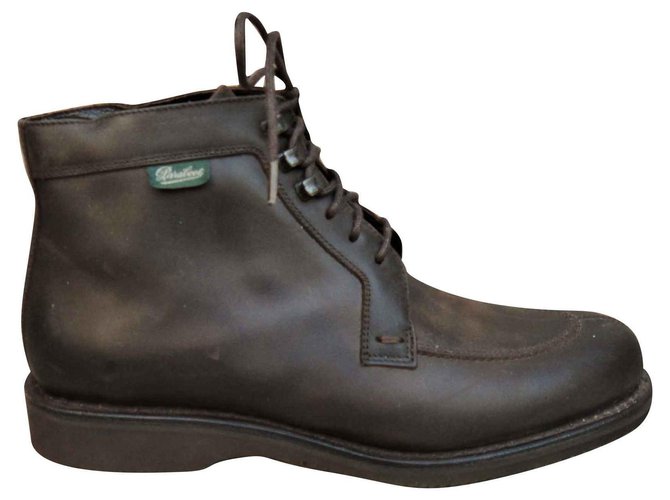 bottines Paraboot pointure 35 état neuf Cuir Marron foncé ref.145682 ...