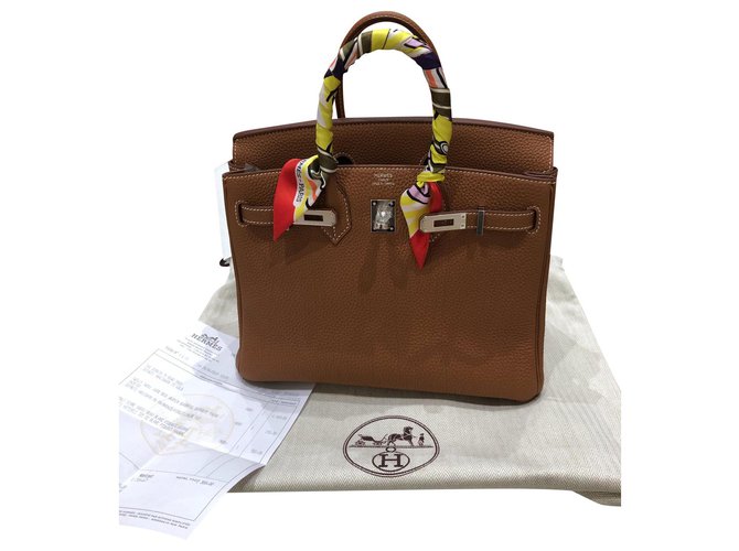 Hermès Birkin 25 Caramel Silver ref.150704 - Joli Closet