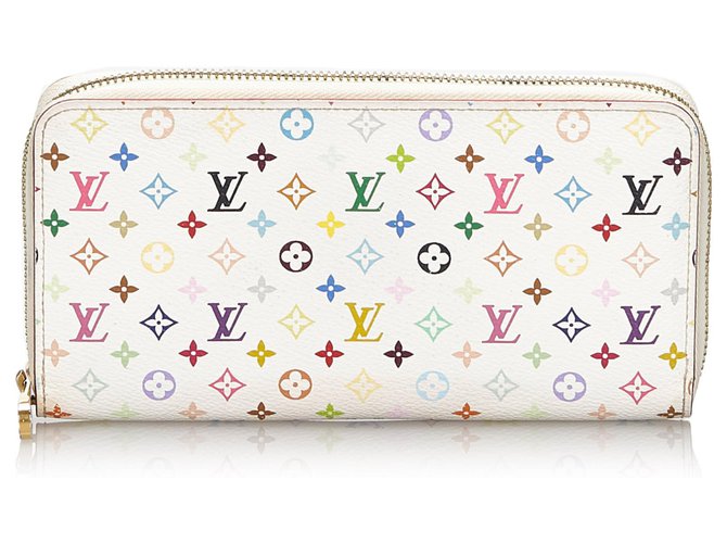 Louis Vuitton White Monogram Multicolore Zippy Wallet Multiple colors ...