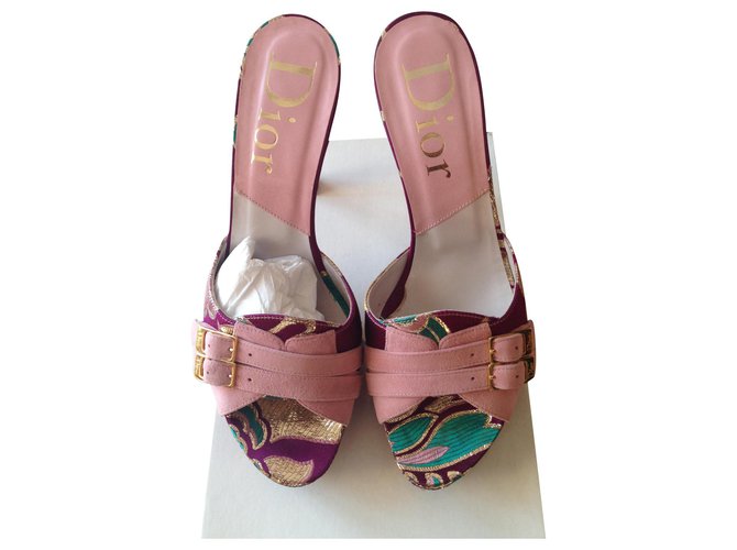 Dior Clogs Pink Deerskin ref.159272 - Joli Closet