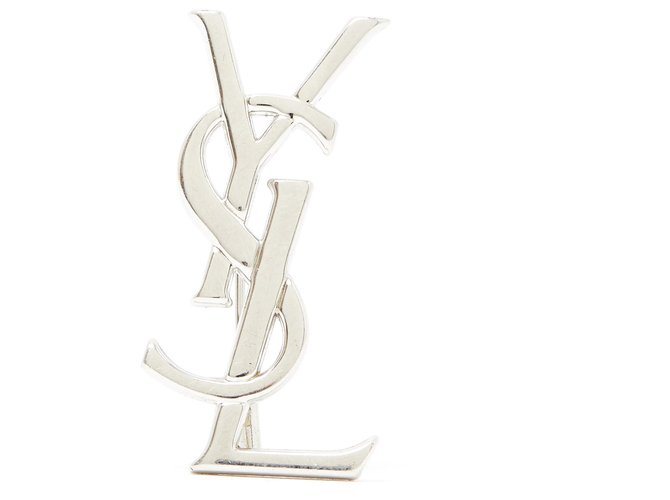 Yves Saint Laurent YSL SOLID SILVER Argent Argenté ref.170206 - Joli Closet