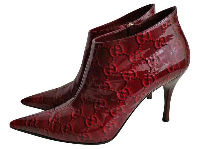 Gucci Talons Cuir Rouge ref.176319 - Joli Closet