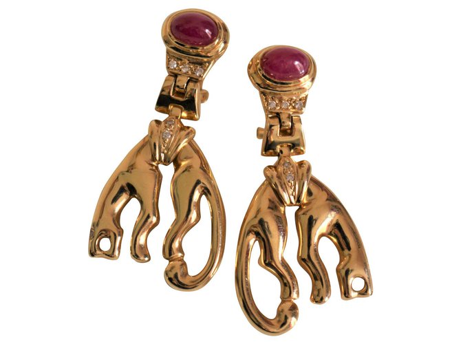 Autre Marque Panthère molle Or jaune Doré ref.179025 - Joli Closet