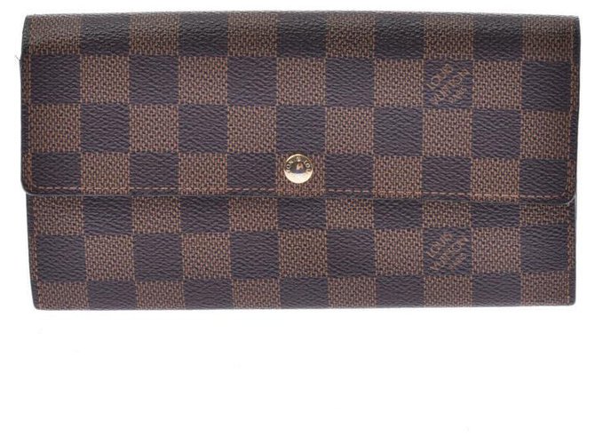 Louis Vuitton Sarah Cartera Castaño Lienzo ref.189001 - Joli Closet