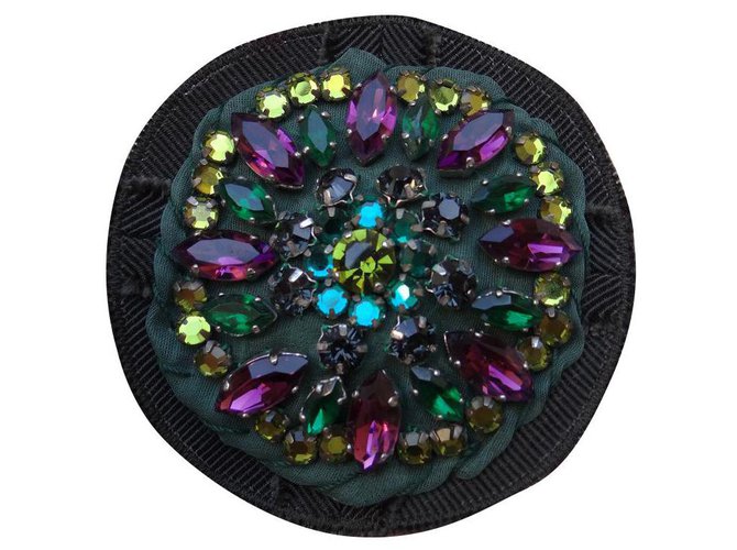 Prada Pins & brooches Multiple colors Green Cloth ref.197082 - Joli Closet