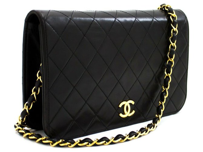 Pochette Chanel porté épaule Cuir Noir ref.199833 - Joli Closet