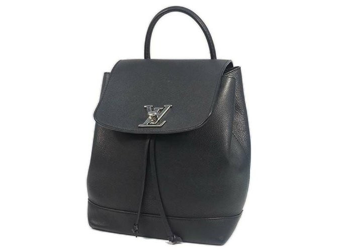 Louis Vuitton lock me Backpack Womens ruck sack Daypack M41815 Noir ...
